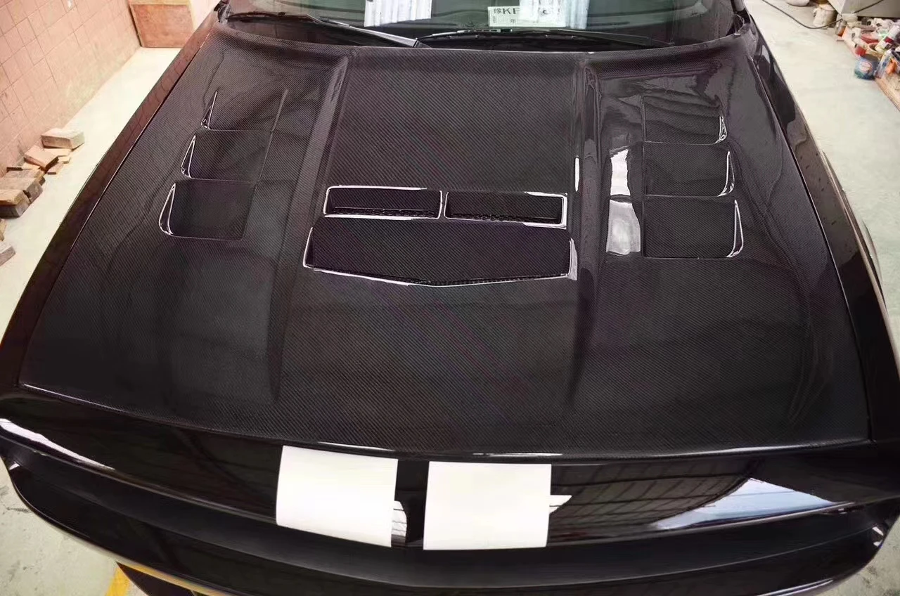 Carbon Fiber Fibre Engine Vent Bonnet Hood for Dodge Challenger V6 2015 ...