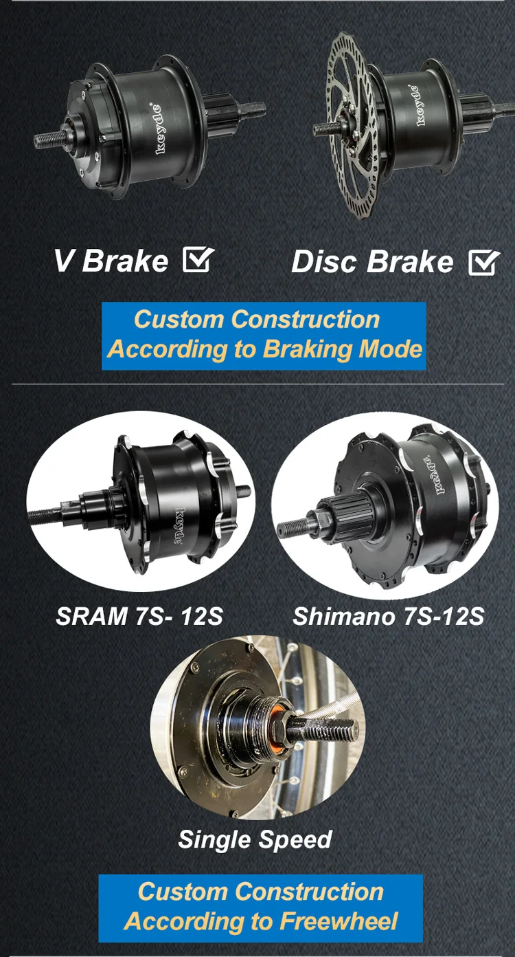 Wholesale E Bike Conversion Kit Max 500W Thru Axle Hub Motor Electric ...