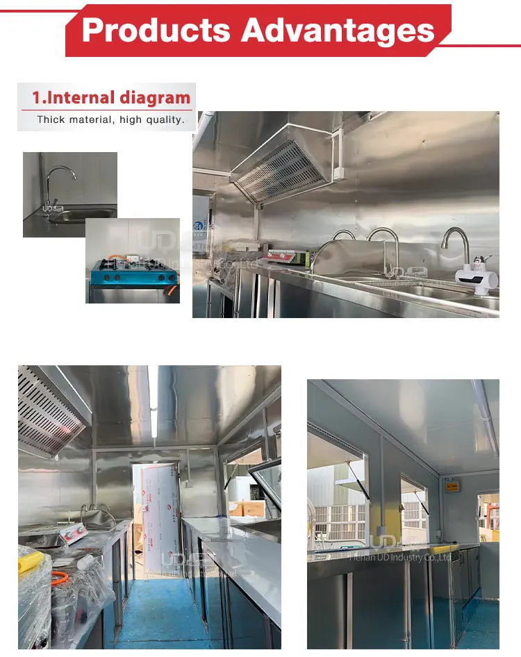 Custom Food Trailer With Full Kitchen Equipment for Outdoor Pizza & Hot ...