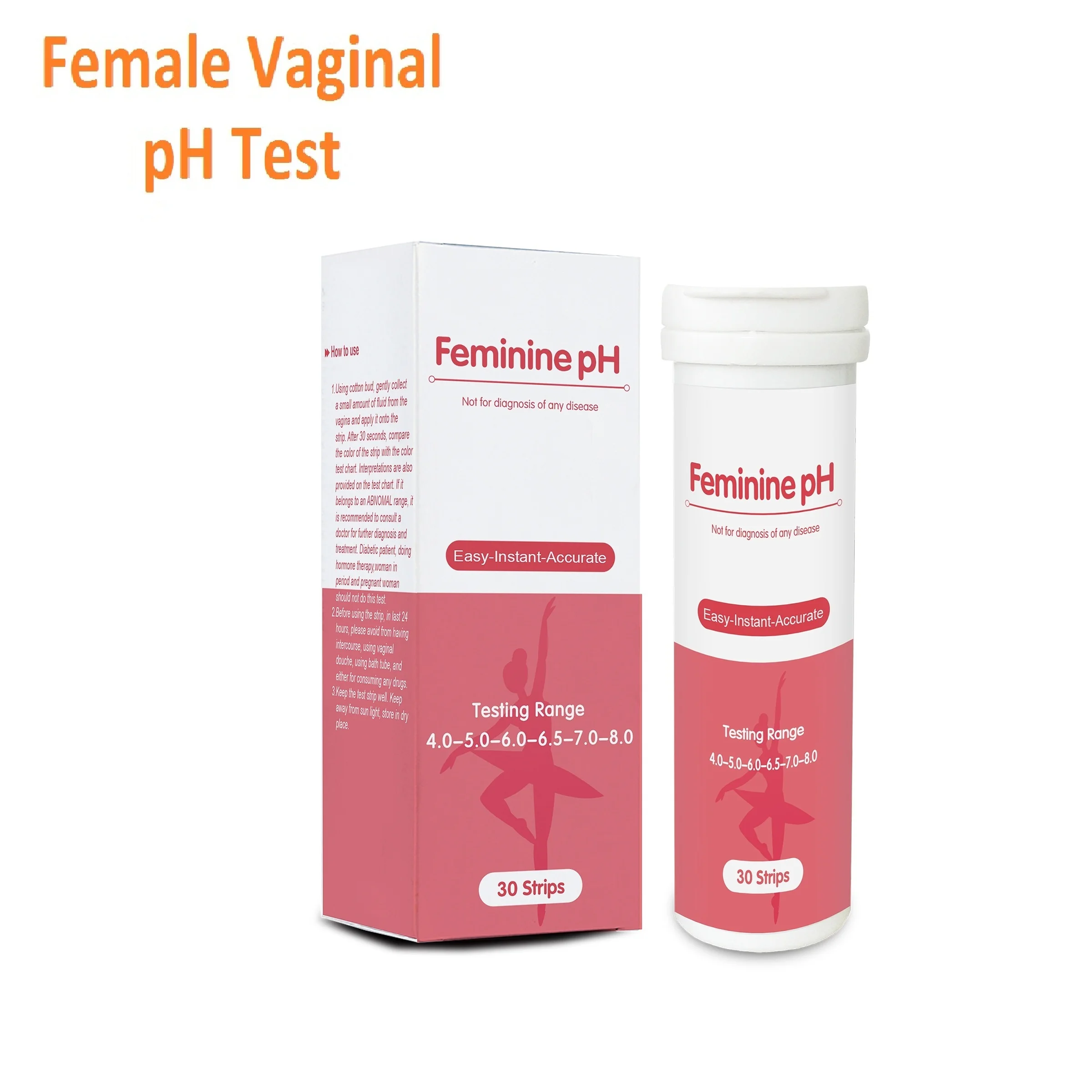 Female Self Vaginal Test Card Health Ph Test Strips For Balance Ph ...