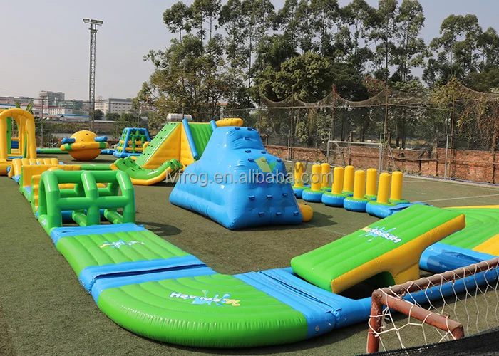 Outdoor Inflatable Water Floating Obstacle Course / Water Park Sports ...