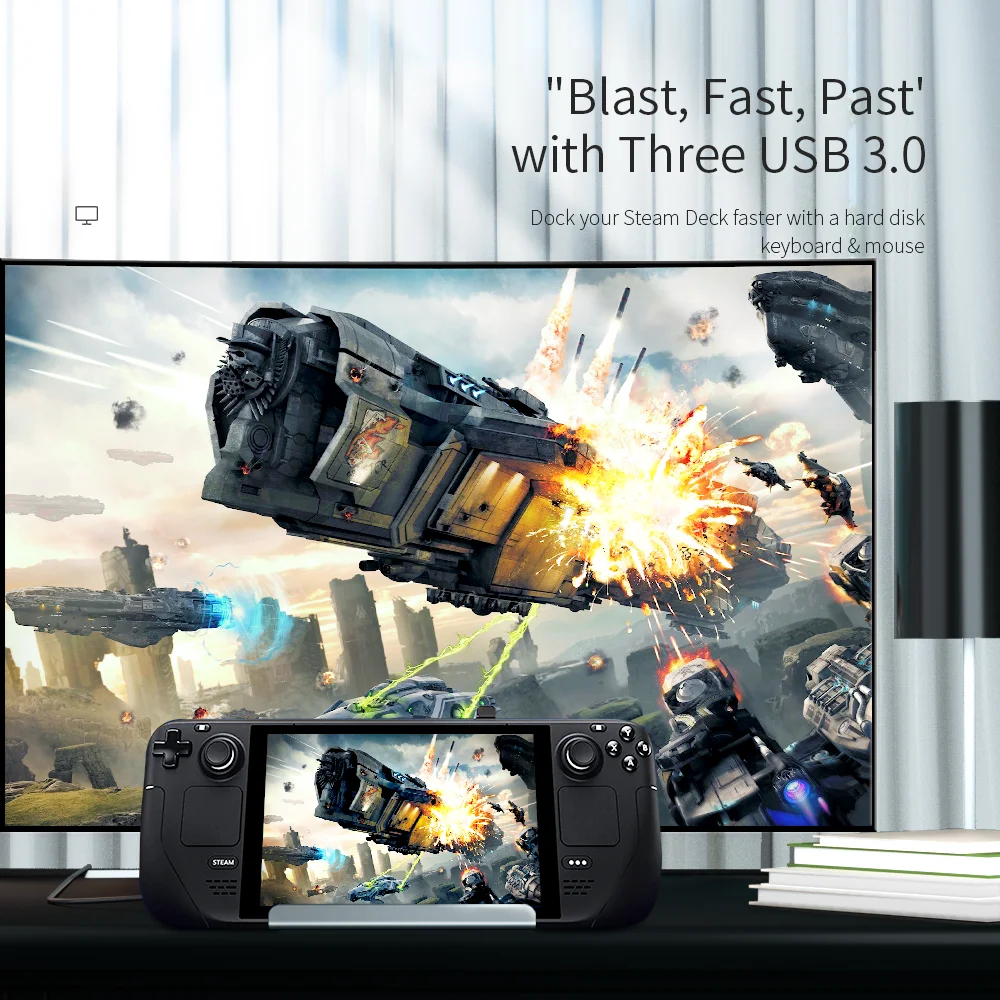 Docking Station For Steam Deck 6 In1 Steam Deck Hub Dock Stand Ethernet ...