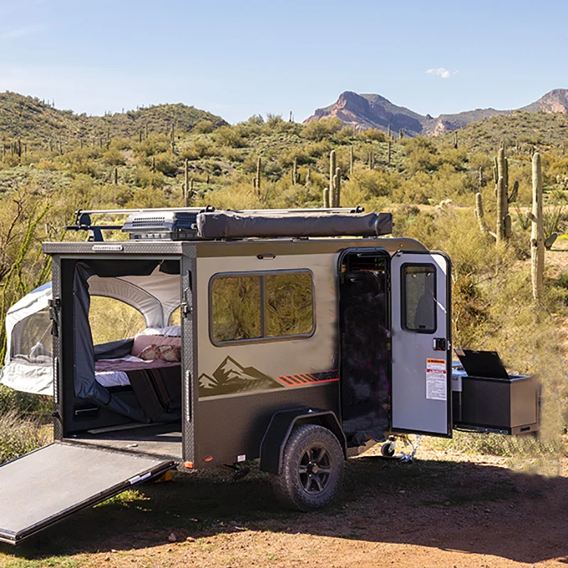 Multifunctional travel trailer rv toy hauler camper caravan with ...