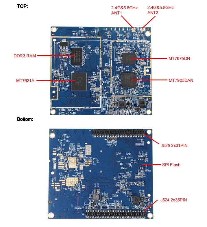 OEM Dual Frequency MT7621 MT7905 MT7975 Wireless Module