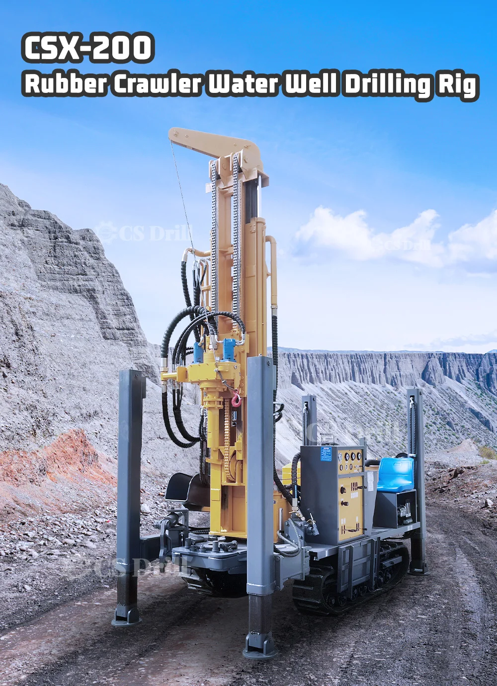 Csx200 Boremaster 200m Deep Trailer Mounted Portable 150m Deep Water ...