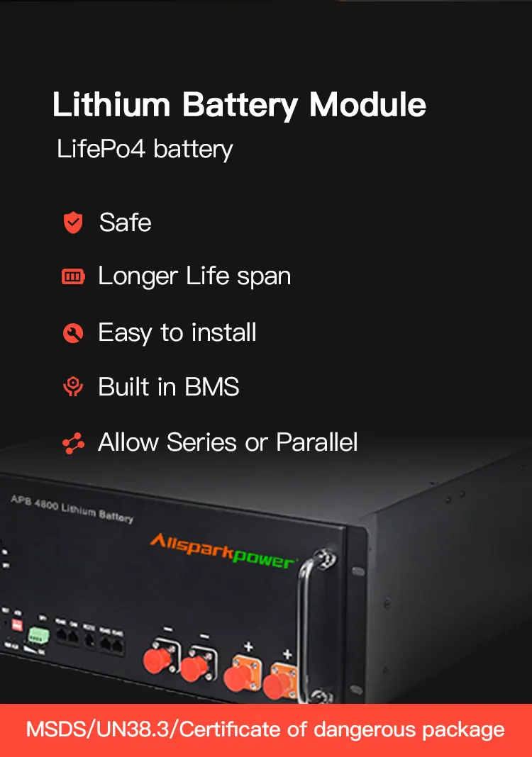 Allsparkpower Customized Apb 4800 Battery Pack 48v/51.2v Lithium Ion ...
