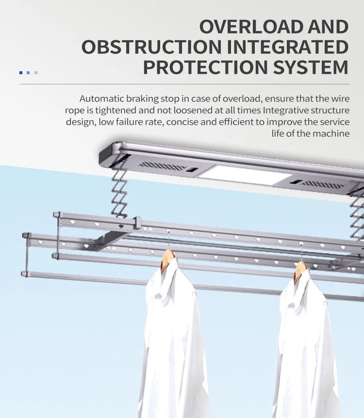 Retractable Electric Lifting Clothes Drying Rack Ceiling Mounted ...