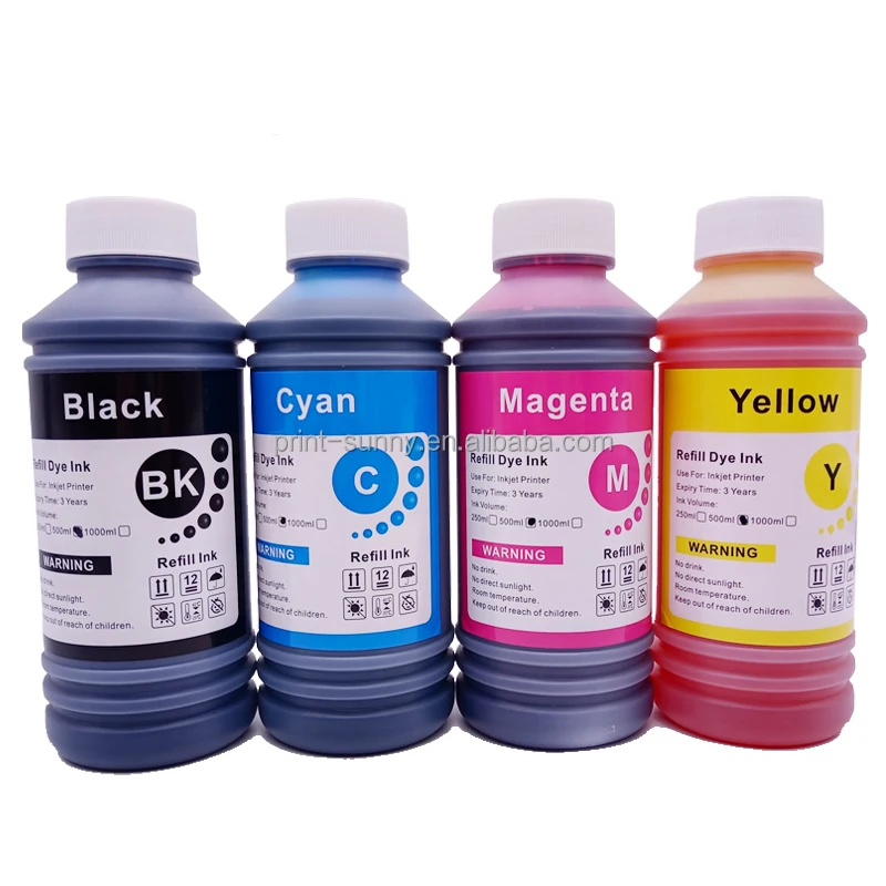 Factory Direct Sale 500ML Bulk Universal Dye Ink for Printer Epson ...