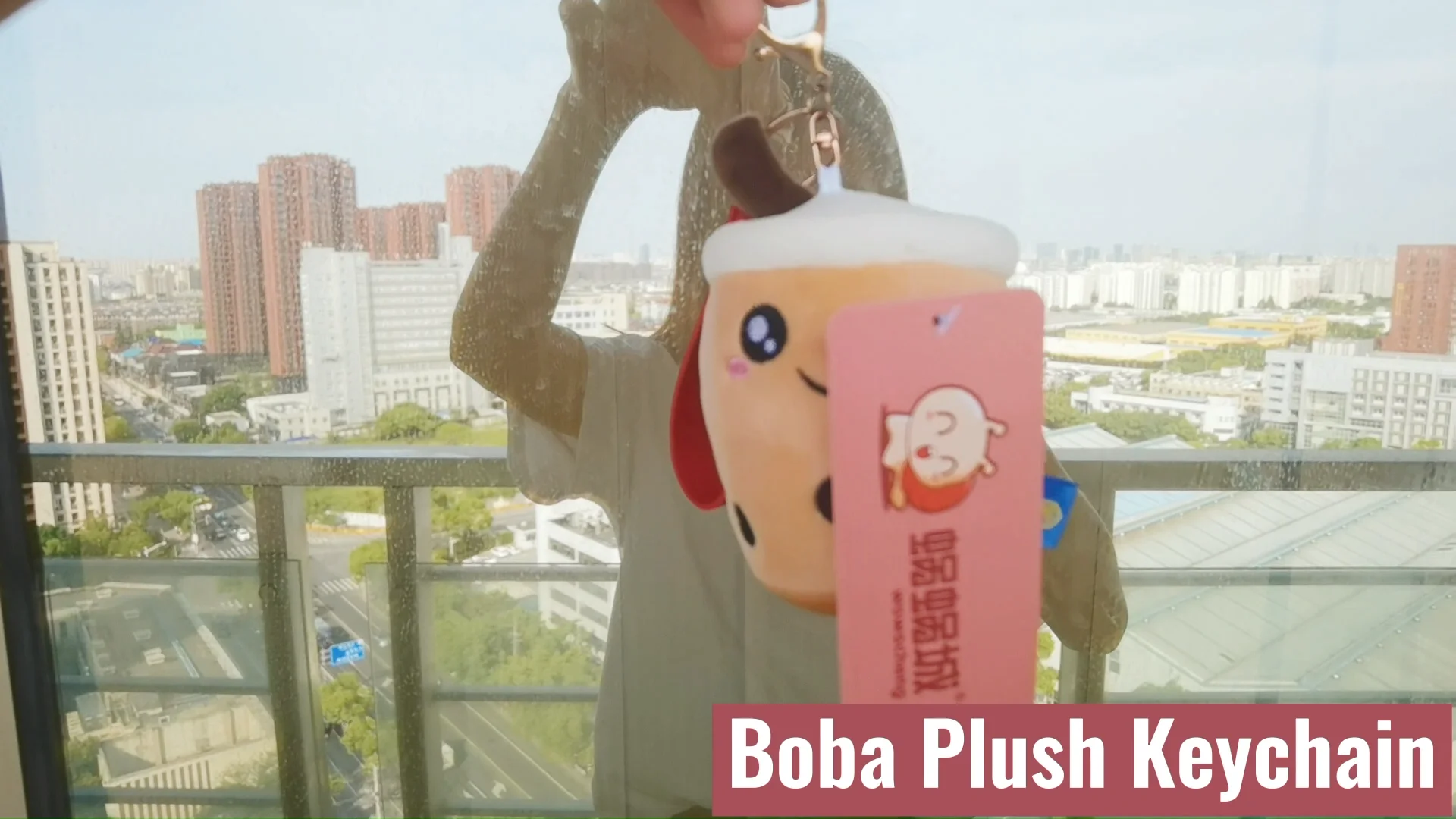 Lovely Decor Stuffed Soft Bubble Boba Tea Keychain Accessories Emotion ...