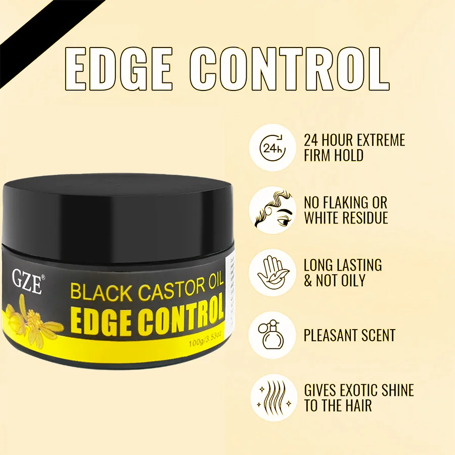 Gze Black Castor Extra Hold Braid,Loc,Twist Gel,Tames Frizz & Edges ...