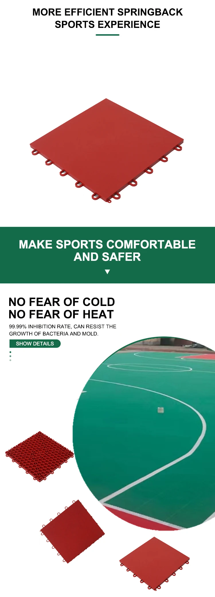 Plastic Roller Skating Rink Floor Pptilescolored Basketball Court Floor ...