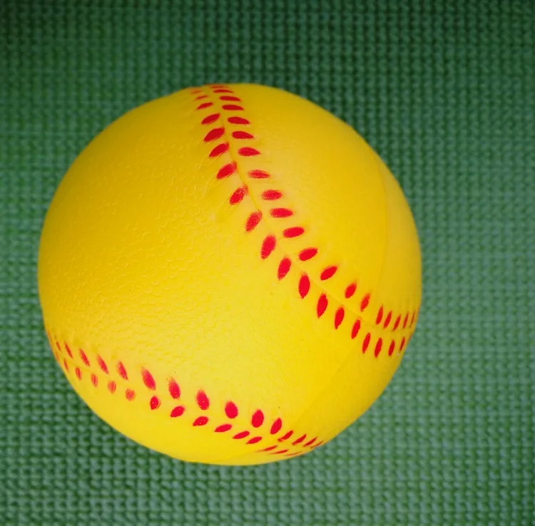 Relieve Stress Soft Pu Foam Yellow Baseball Ball Softball For Practice ...