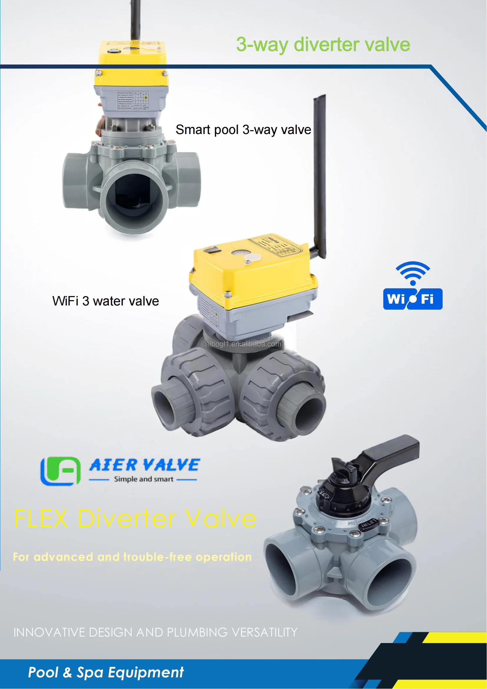 Water 3-Way Valve - Customized Electric Valve for Pools