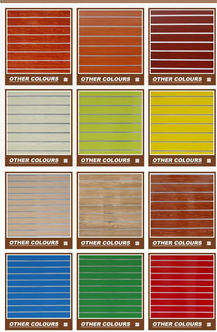 Groove Slat Wall Panel Slatwall Melamine Mdf Slotted Board Panel ...