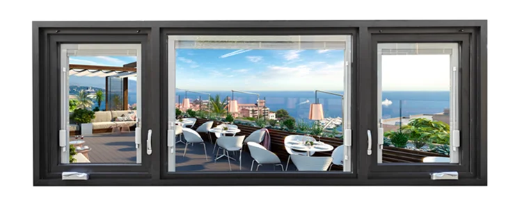 Various Types Modern Design Aluminium Windows Soundproof Three Panel ...