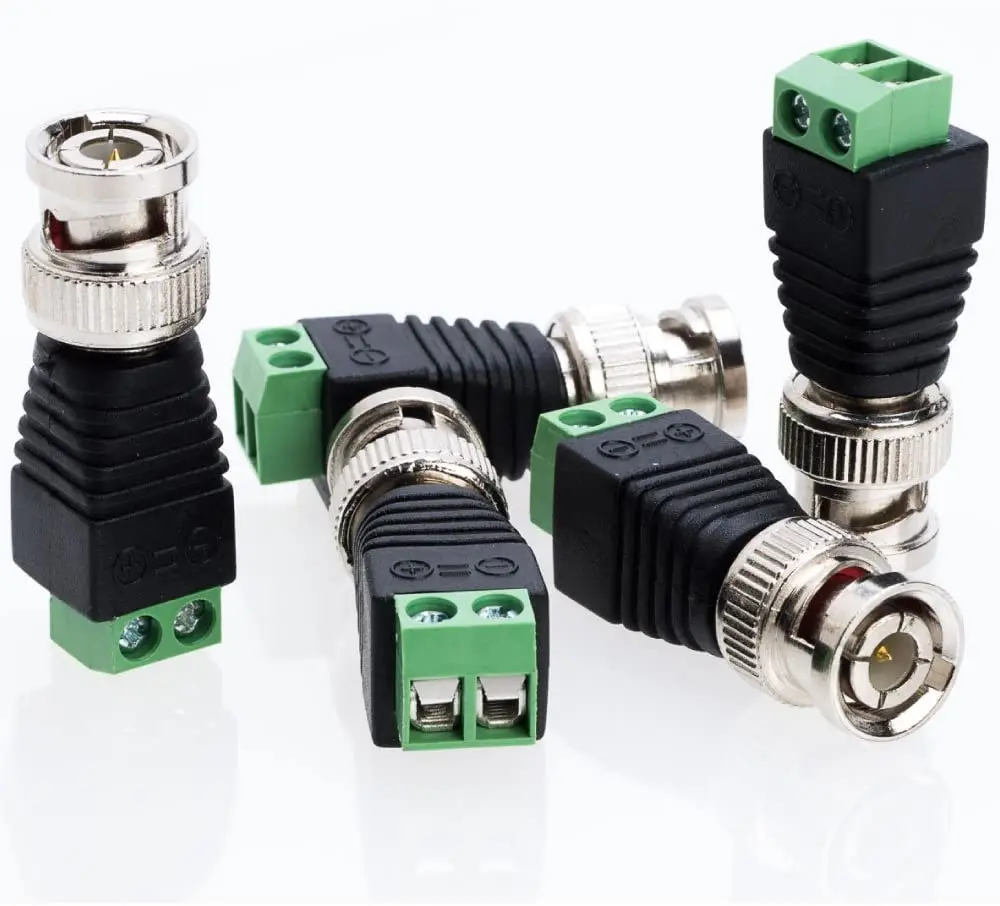 Bnc Adapter Bnc Power Plug To 2 Wires Screw Terminal Cctv Camera ...