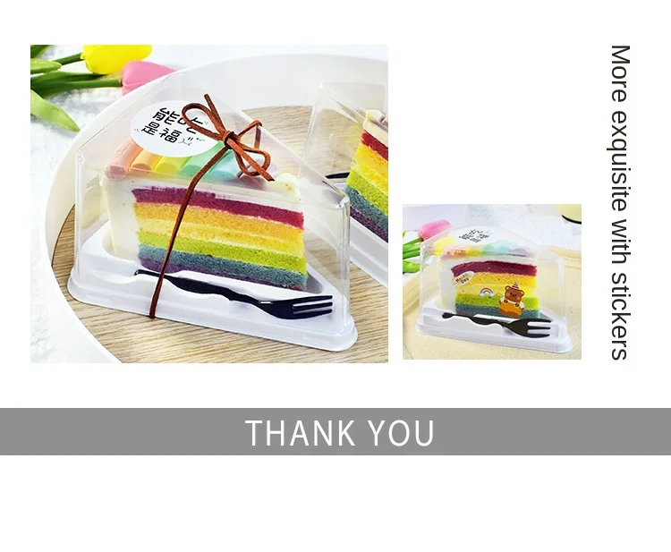 Clear Plastic Take-Away Triangle Cake Cheese Food Sandwich Container ...
