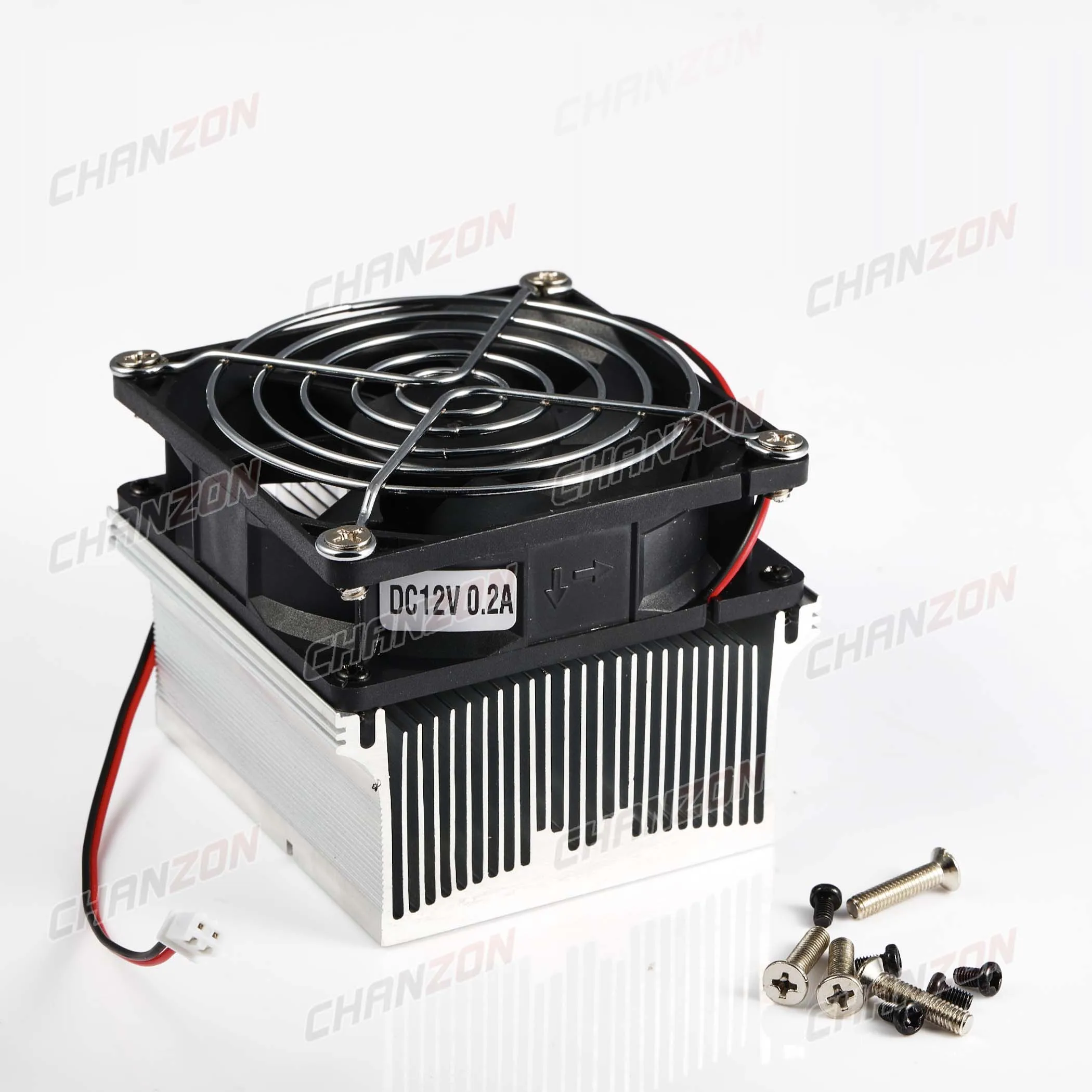 CHANZON Aluminium Heatsink with 12V Cooling Fan for Leds