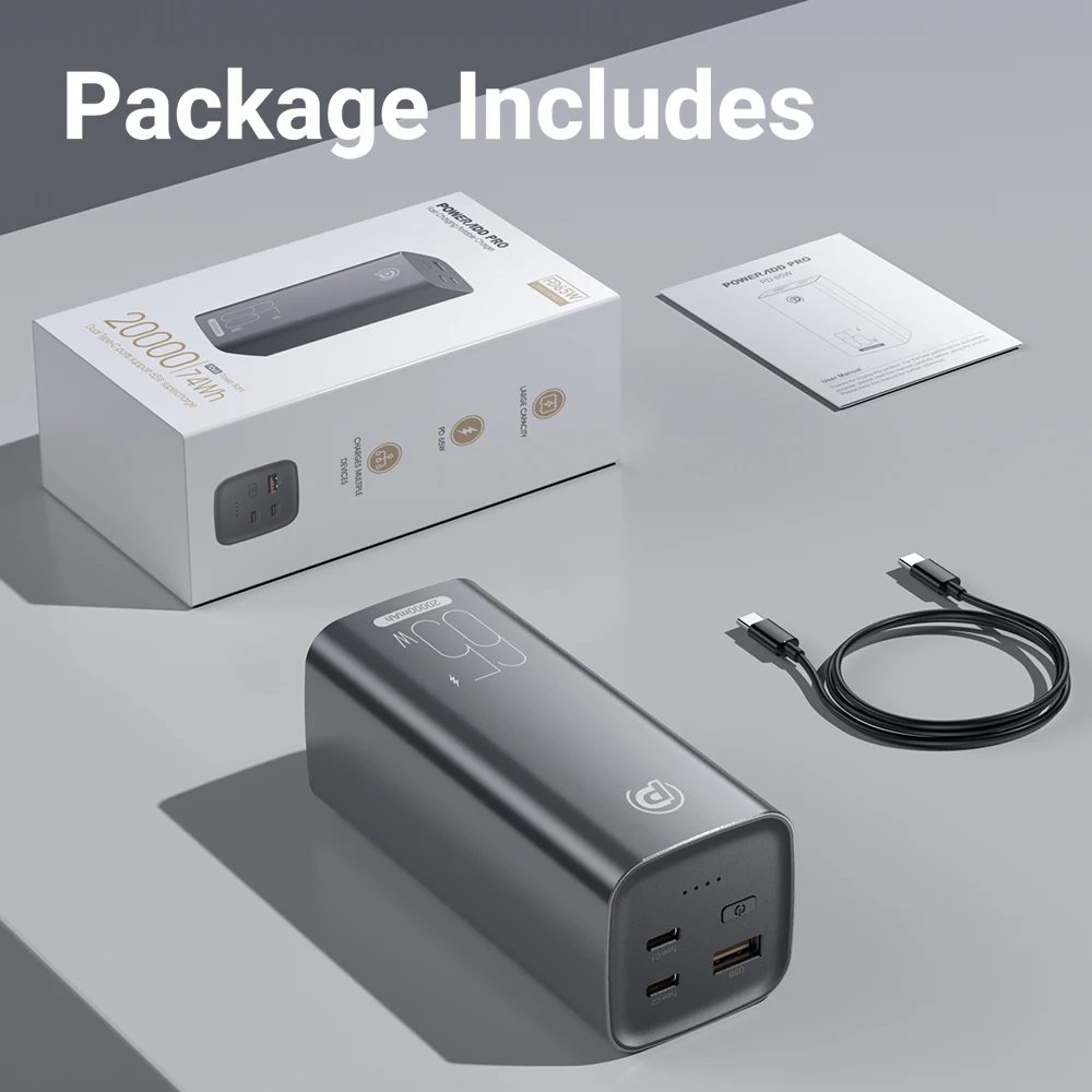 POWERADD PRO Portable Power Bank - 20000mah Fast Charging