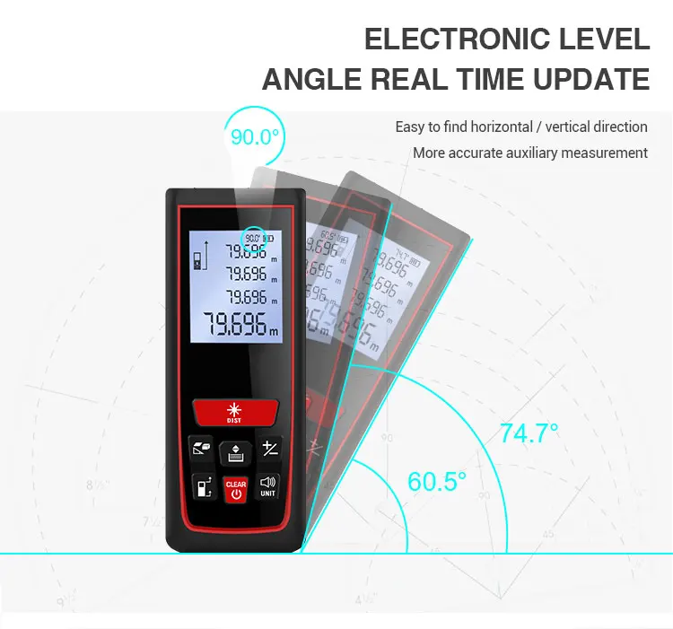 0.16ft-328ft Smart Distance Measuring Device Metre Laser Measurement ...