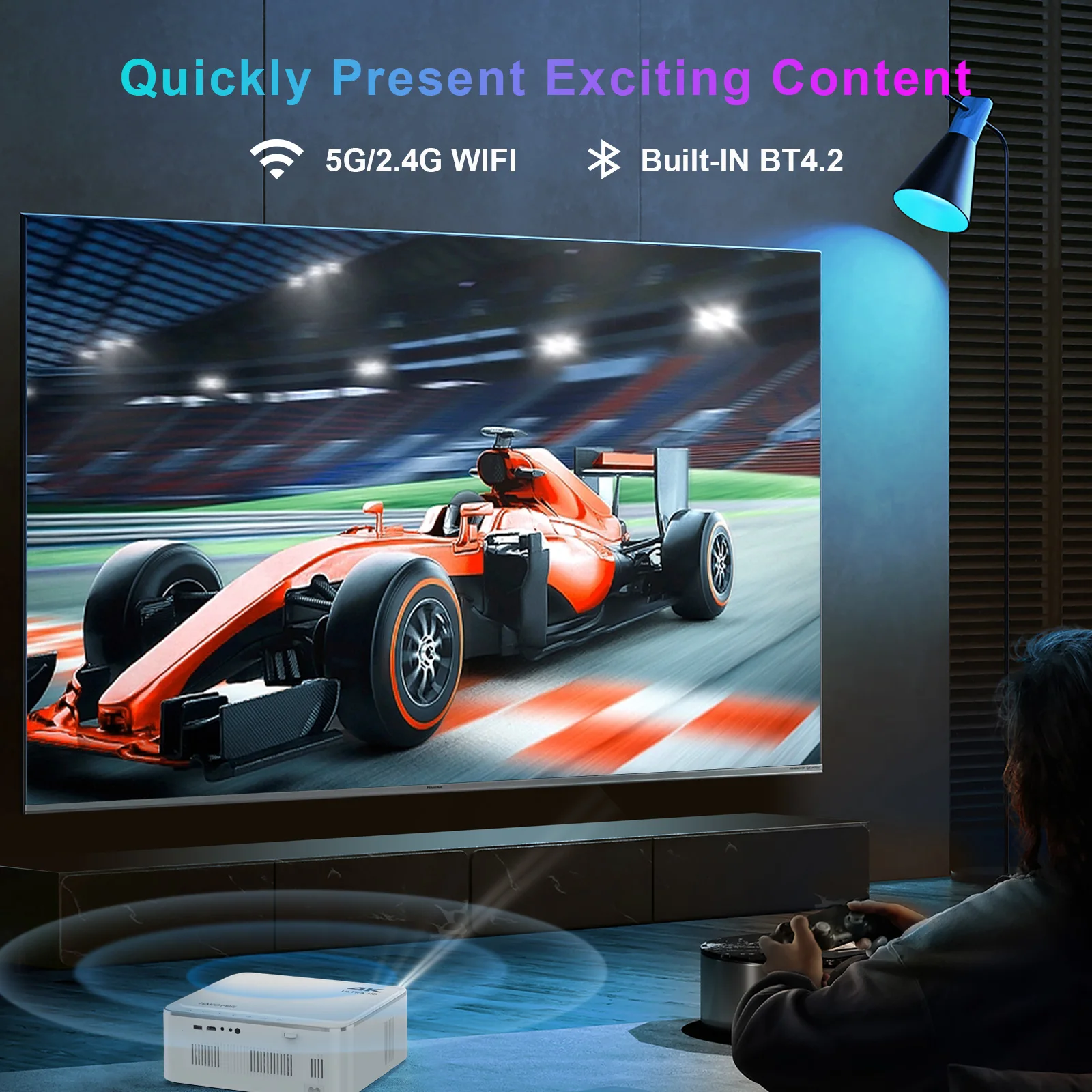 2023 New Lcd Android Smart Tv Projector Usb Support Home Theater Prime ...