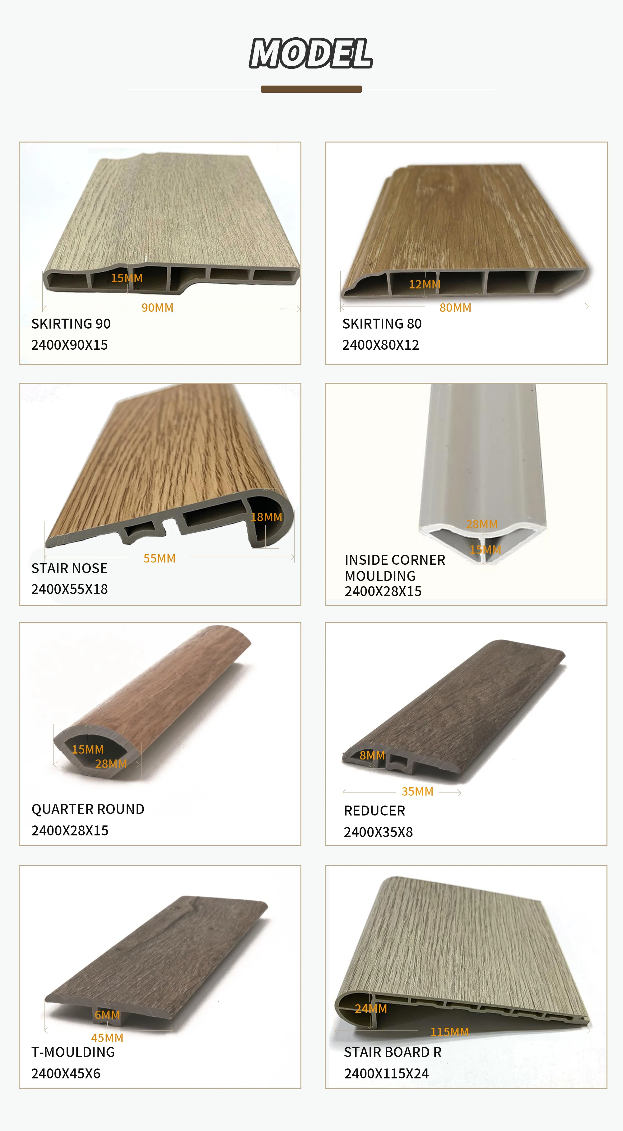 Skirting Free Sample Solid Wood Baseboard Wall Flooring Kicker - Buy ...