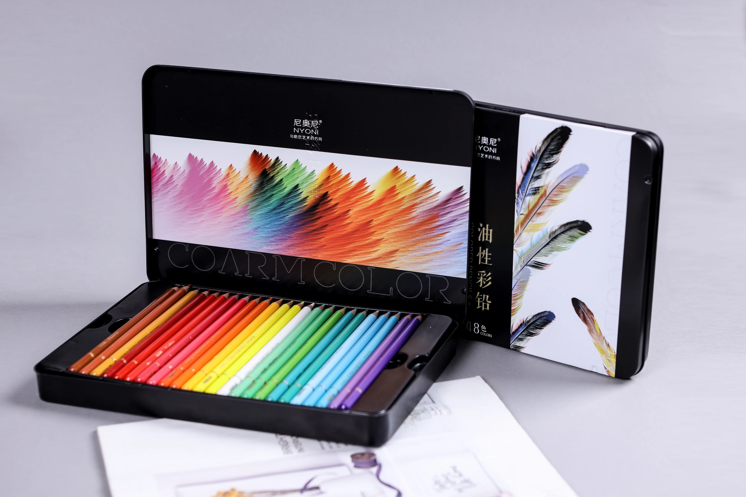 NYONI-N8520 Art Standard Natural Wood Oily Color Pencil Set