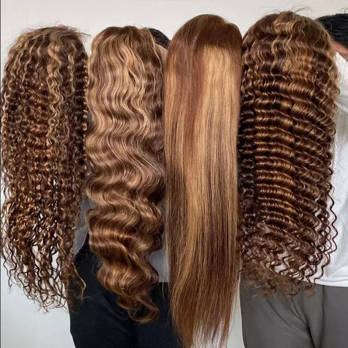 Frontal 13*4 Deep Curly Wave 40" Hd Frontal Deep Wave Wig Natural Black ...