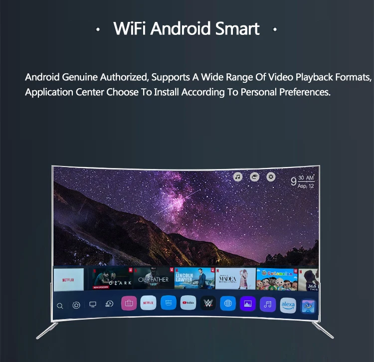 Factory Oem Led Television 4k 75 Inch Curved Smart Tv 4k Big Screen ...