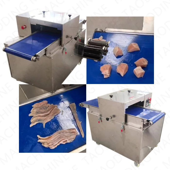 Factory price pork strip and cube dicing machine meat slice machine ...