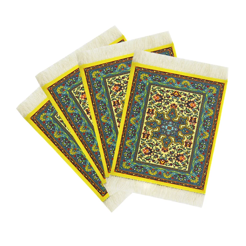Persian Design Microfiber Drink Mats Non-slip Set Of 4 Persian Design ...
