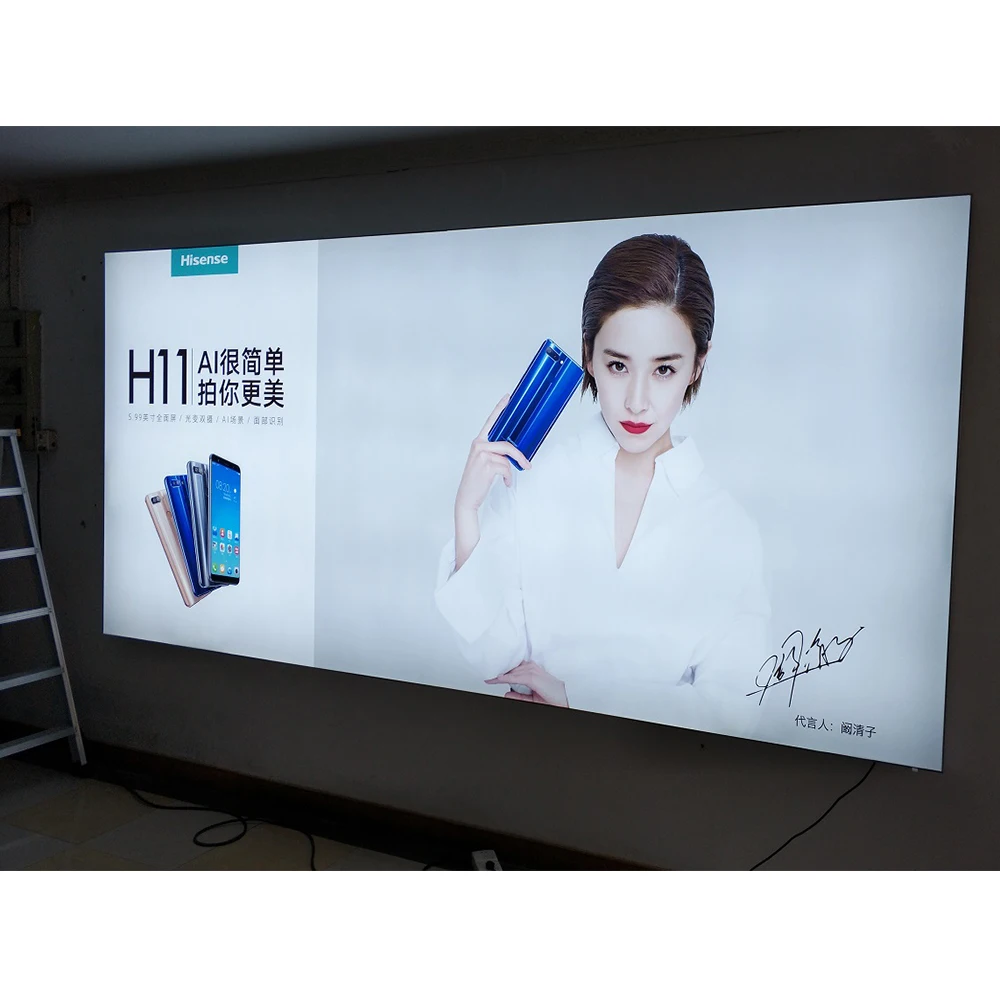 Custom Indoor Advertising Aluminum Frameless Poster Fabric Led Light ...