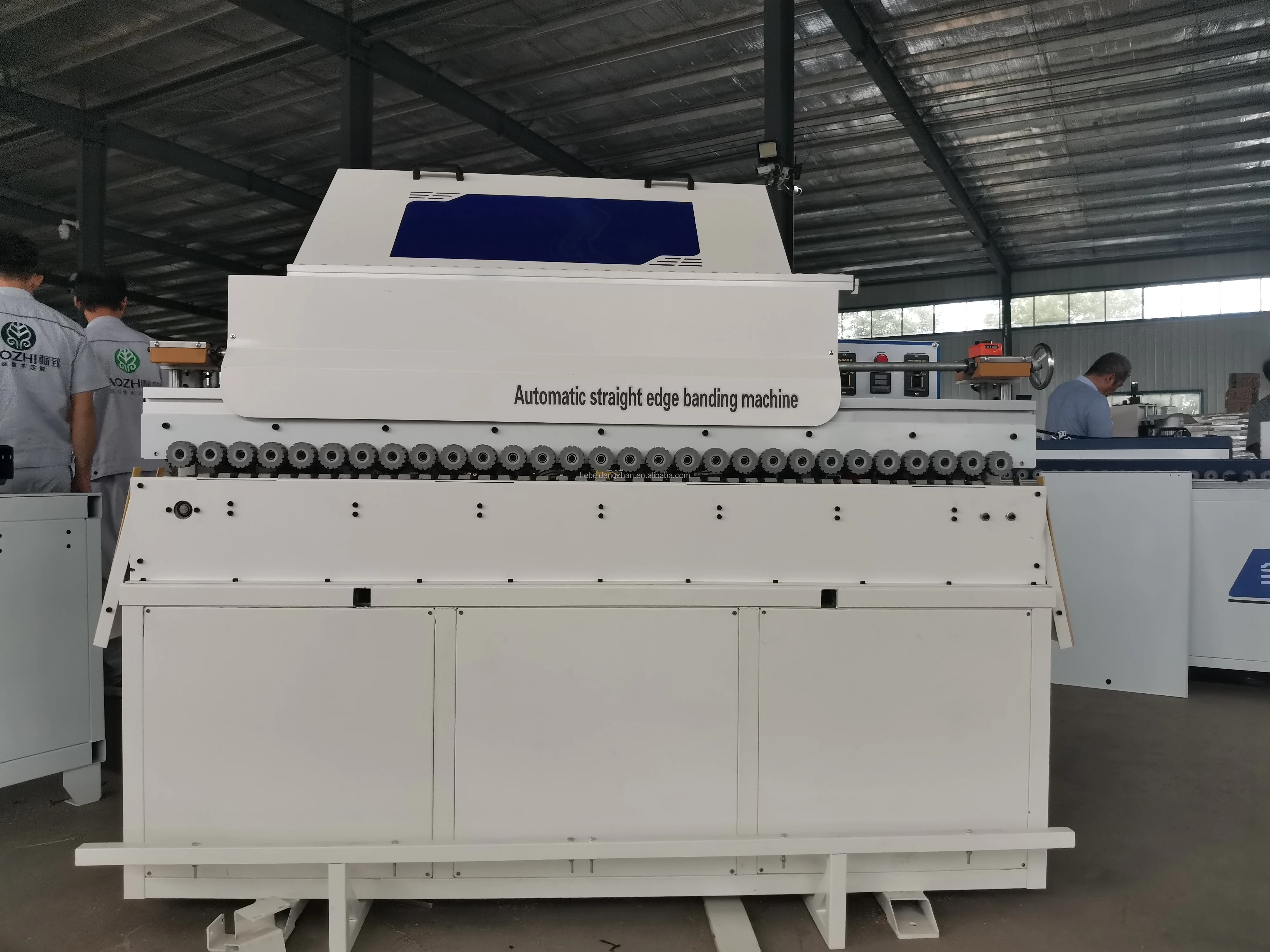 woodworking Automatic pvc and mdf edge banding trimming buffing end ...