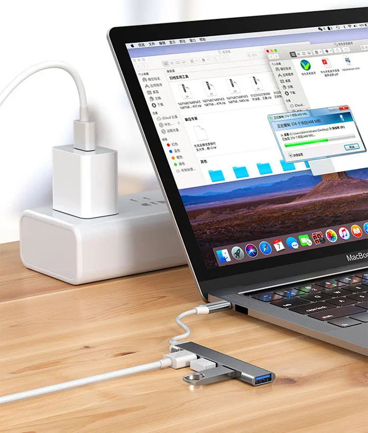 4 In 1 Port Pc Usbc Ports Dockstation Type-c Phone Tablet 1port Usb-c ...