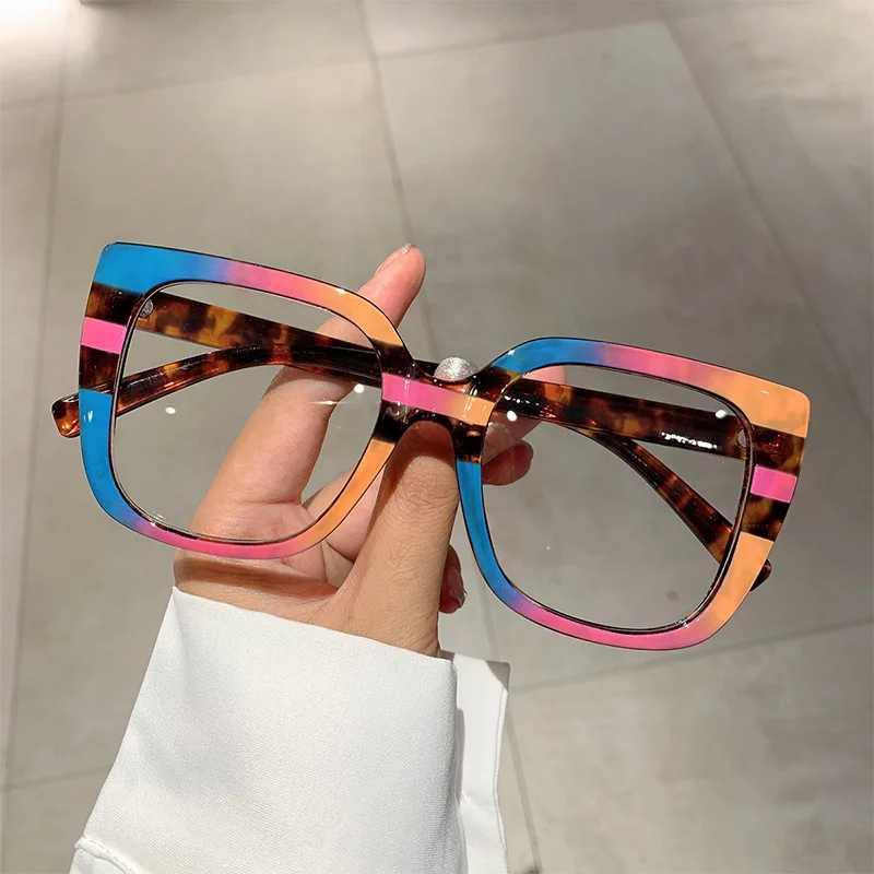 New Simple Square Glasses Frame Colorful Square Optical Glasses Frame ...