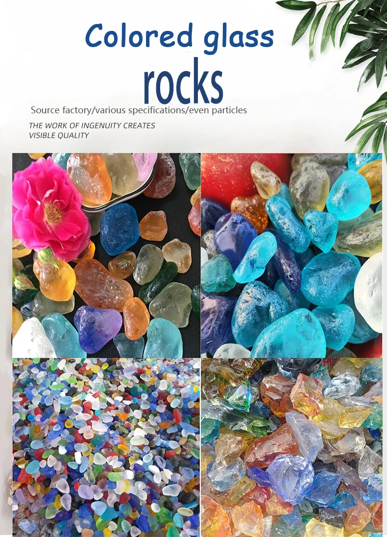 Natural Clear Landscape Glass Slag Rocks for Gabion Wall