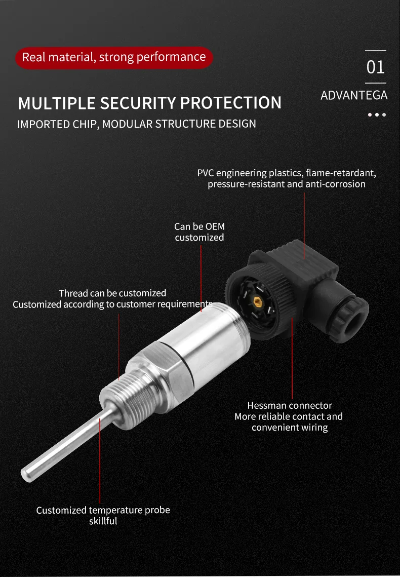Hersman Plug-in Integrated Temperature Transmitter 4-20ma