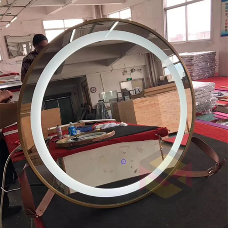 Wholesale Aluminum Alloy Frame Round Shaped Smart Led Mirror for Bathroom Mirror Led Light ...
