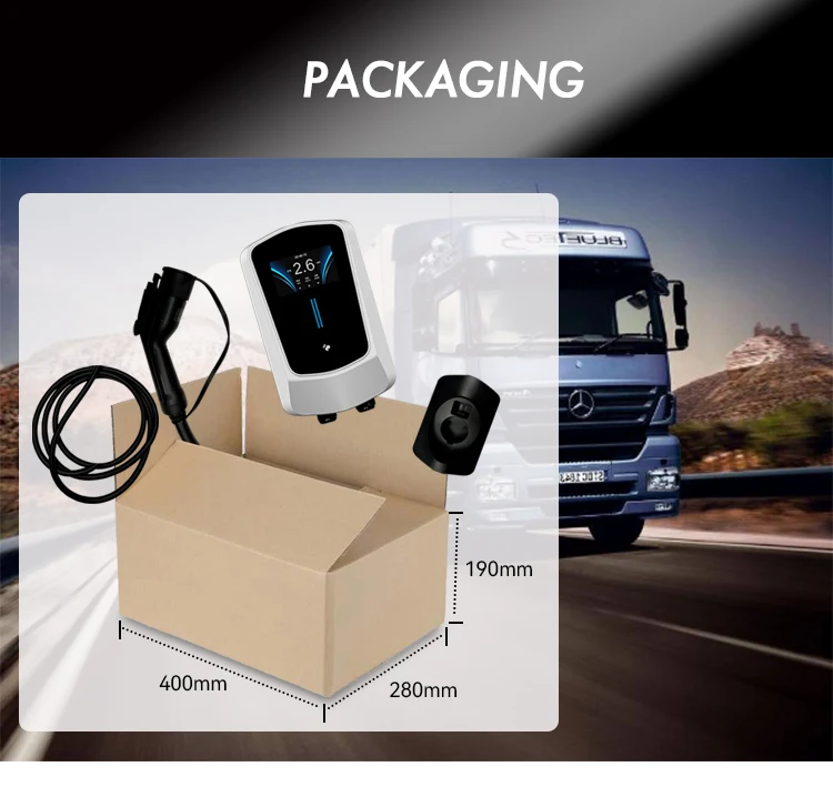 Type 1 Sae Ac Ev Charger Electric Vehicle Wallbox With App Lcd Display ...