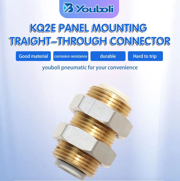 Smc Type Pneumatic Fitting Youboli Kq2e Series Brass One-touch Bulkhead ...