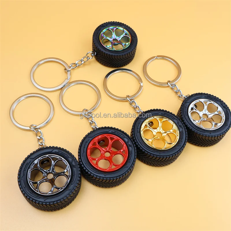 3d Rim Metal Wheel Tire Shaped Personalised Tire Keychain Tyre Key ...
