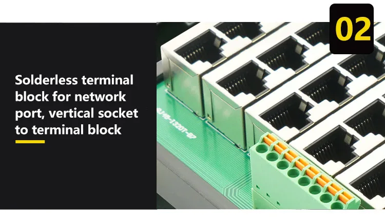 Rj45 Ethernet Port To Terminal Block 8pin Terminal Block Crystal Head ...