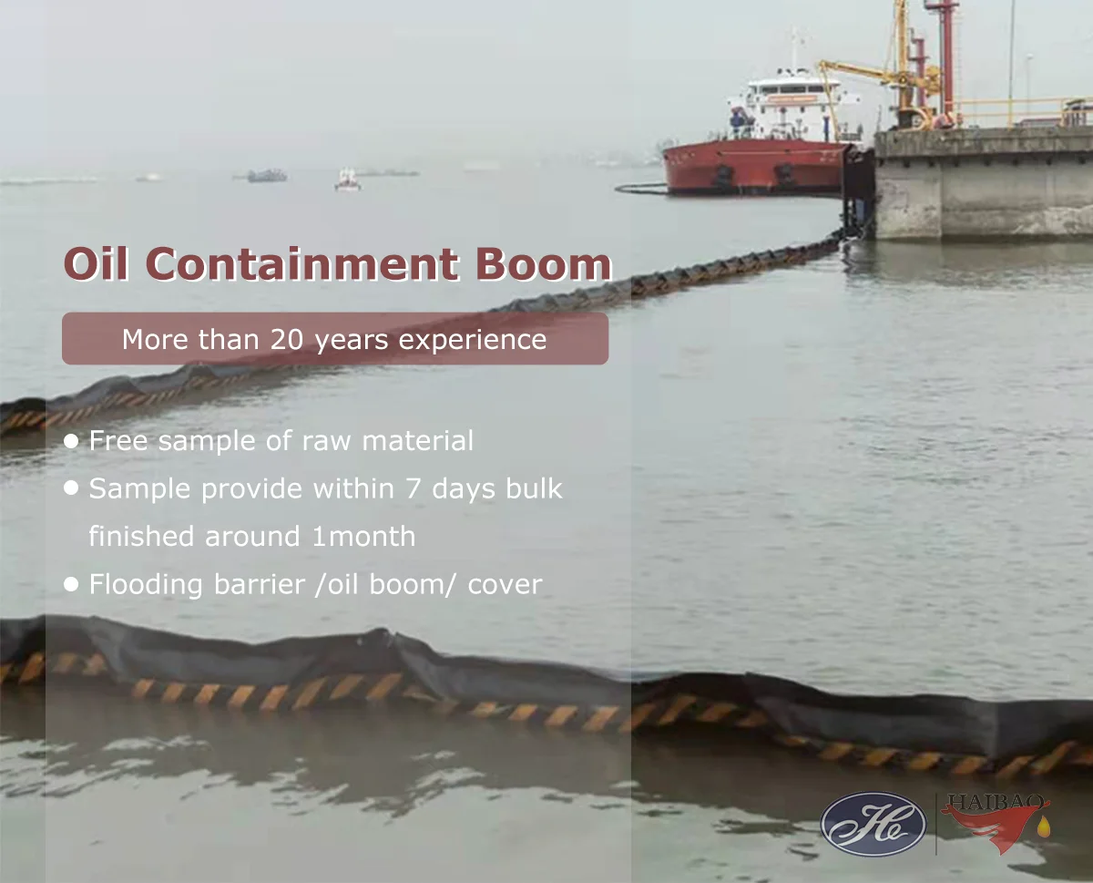 Orange Color PVC Solid Float Oil Spill Containment Boom for Ocean Use ...
