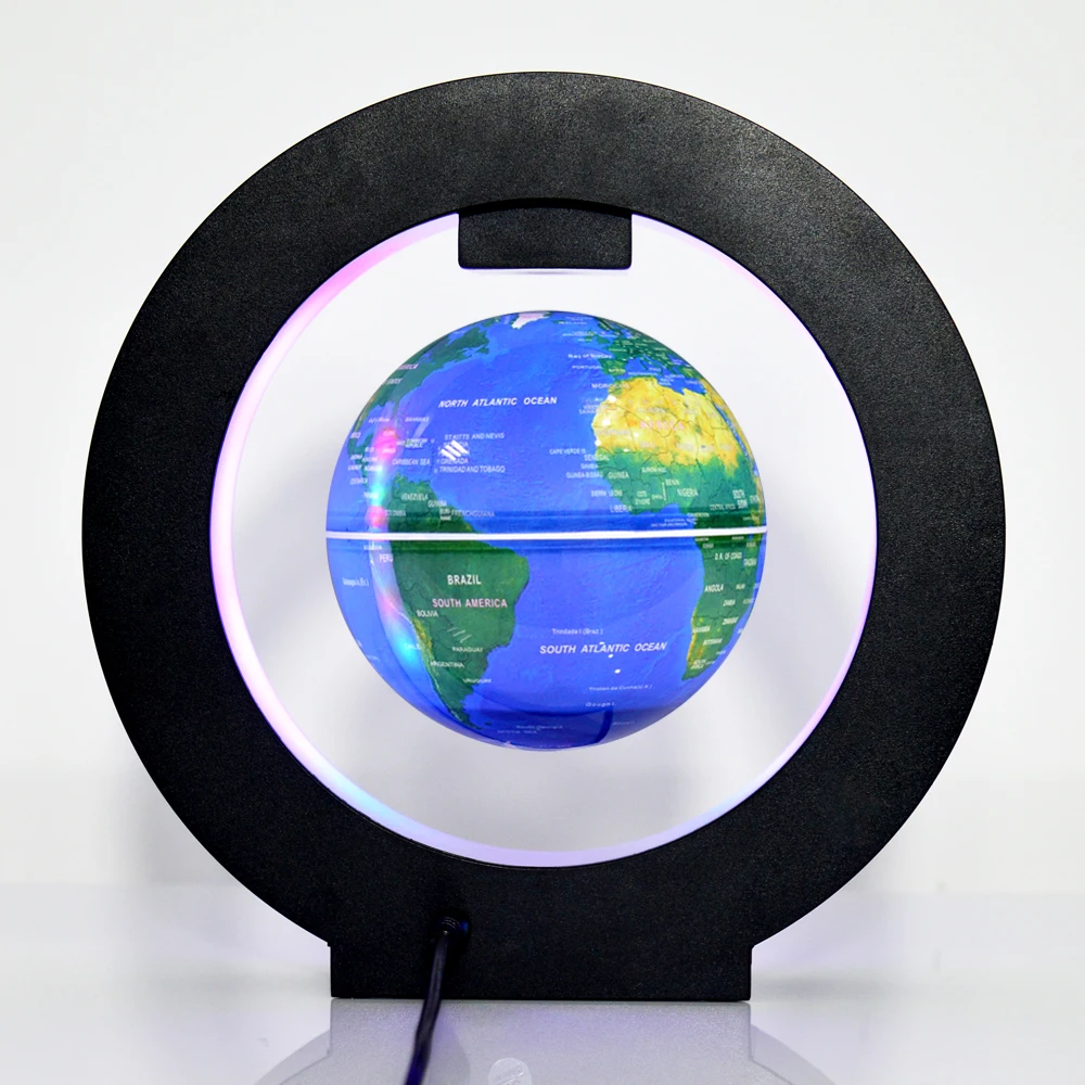 C Shape World Earth Map Rotating Magnetic Levitating Magnetic Floating ...