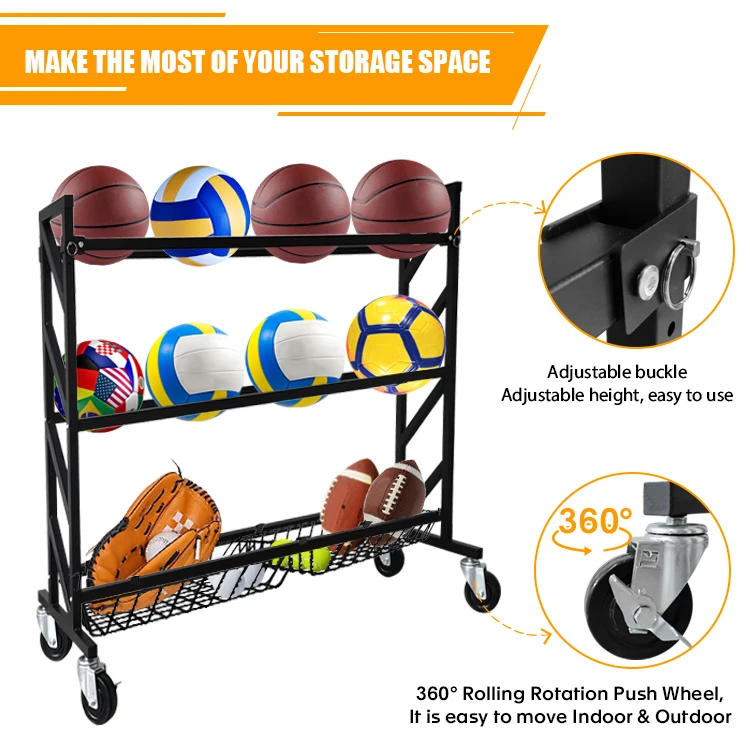 Jh-mech Basketball Display Rack For Gym School Club Lockable Design ...