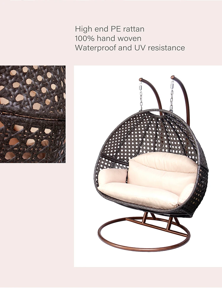 Luxury Modern Garden Wicker Furniture Outdoor Patio Rattan Double ...