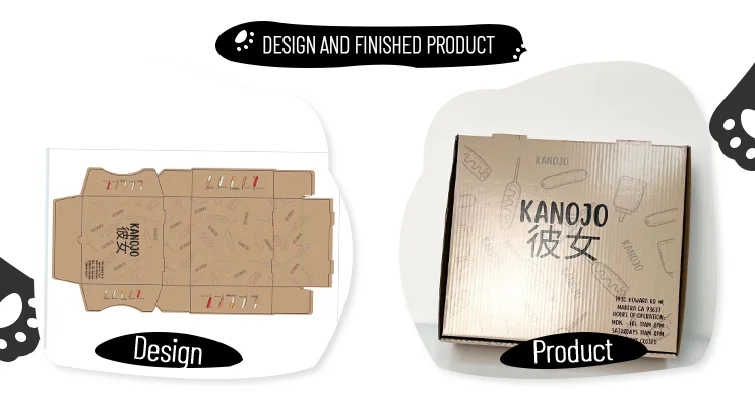 Custom Printed Food Paper Corn Dog Packaging Korean Hot Dog Box ...