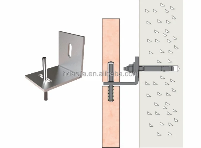 Factory Carbon Steel Gi Angle Marble Stone Cladding Fixing System Up ...