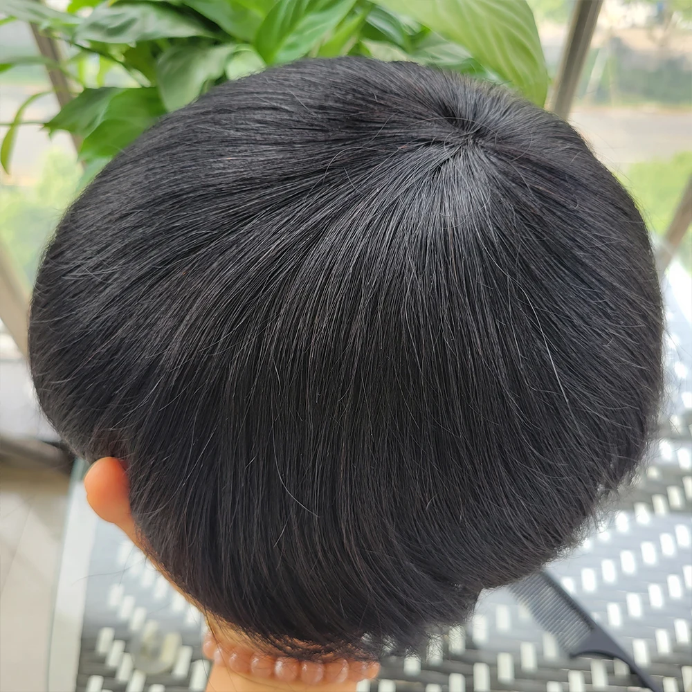 Customize Various Styles Any Size Color Human Hair Men Toupee System