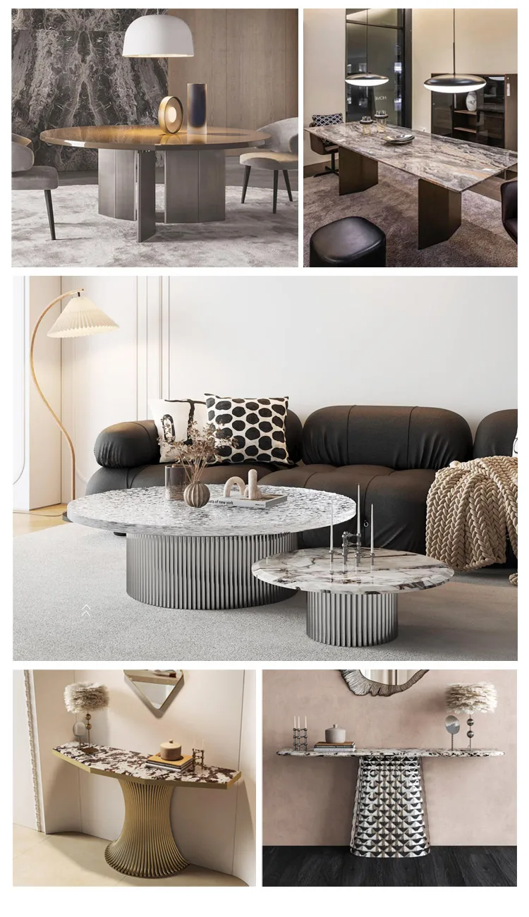 Custom Square White Marble Coffee Tables Home Furniture Round Dining Table Coffee Table - Buy ...